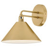 Lark Milo Small Single Light Sconce, Lacquered Brass, 9.0" - Transitional - Wall Sconces - by ...