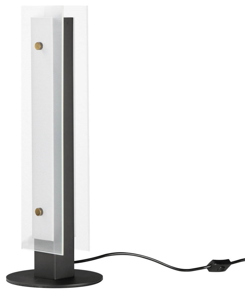 Maxim Lighting Spectre 22"H LED Table Lamp, Black-Natural Aged Brass ...