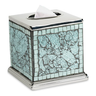 nu steel Iceberg Aqua Boutique Tissue - Contemporary - Tissue Box ...