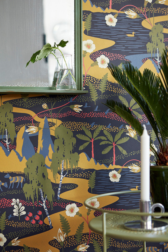 Dreamer Green Damask Wallpaper, Sample - Wallpaper - by Brewster Home ...