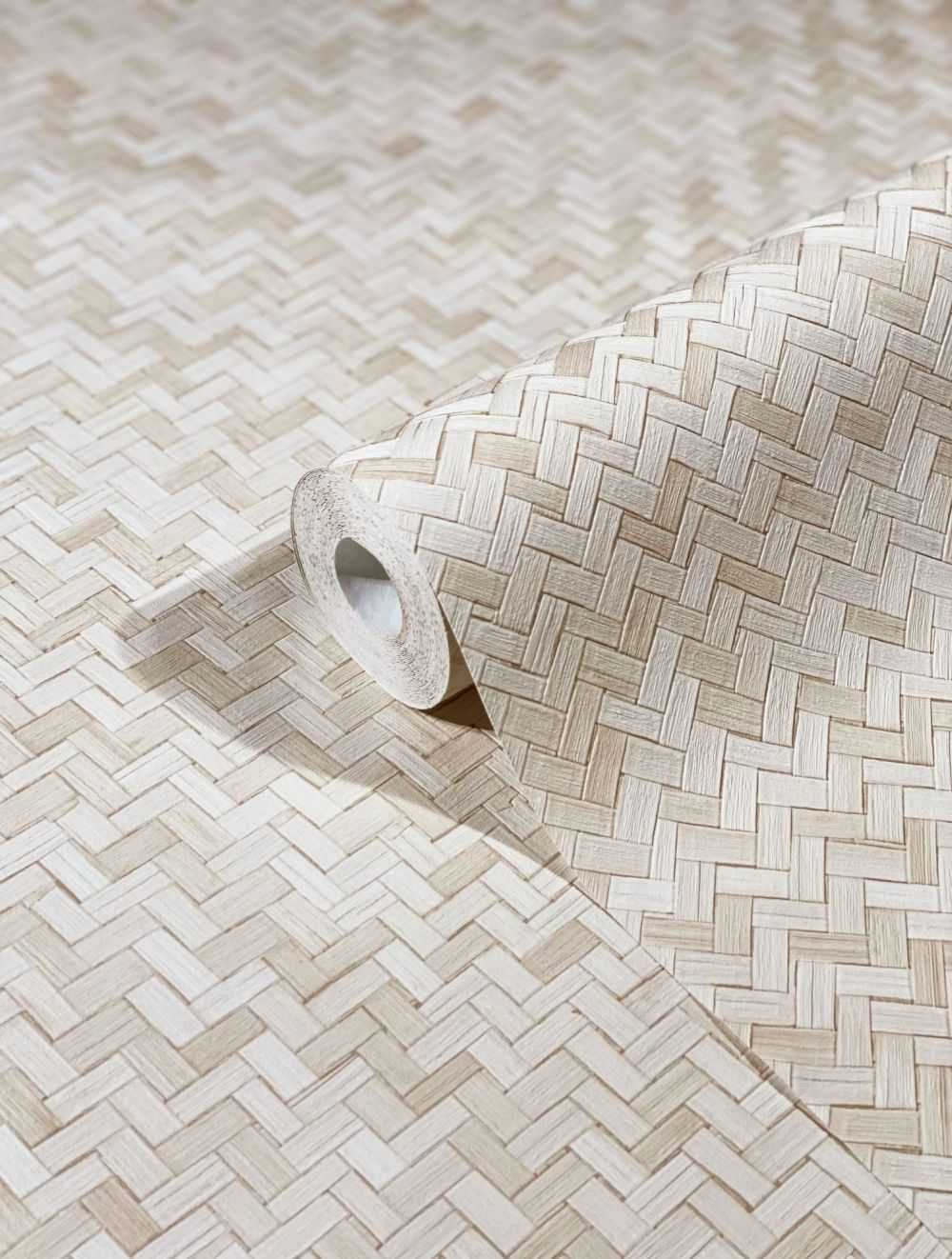 Textured Wallpaper Fabric wicker Featuring Weave Tile, 33333, 1 Roll ...