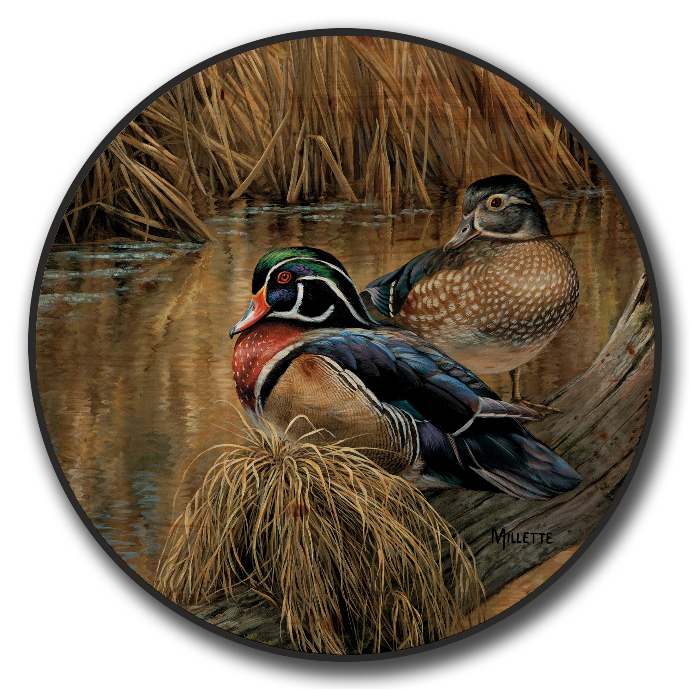 Lazy Susan, Back Waters Wood Duck, 18" Diameter - Contemporary - Pantry ...