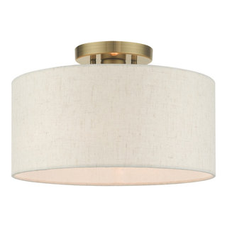 Antique Brass Transitional, Versatile, Semi Flush - Transitional ...