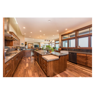 Water Views and Elegant Details Define Sequim Custom Home - Rustic ...