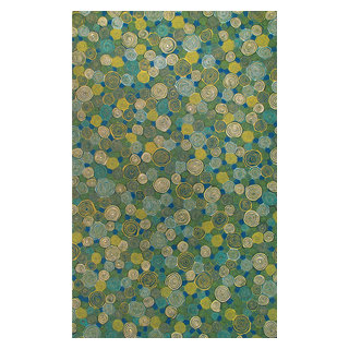 Visions III Giant Swirls Indoor/Outdoor Rug, 5'x8' - Contemporary ...