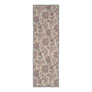 Waverly Washables Collection WAW01 Runner Rug, Beige, 2' x 6 ...