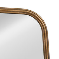 Arched Distress Metal Framed Wall Mirror, Gold - Traditional - Wall ...