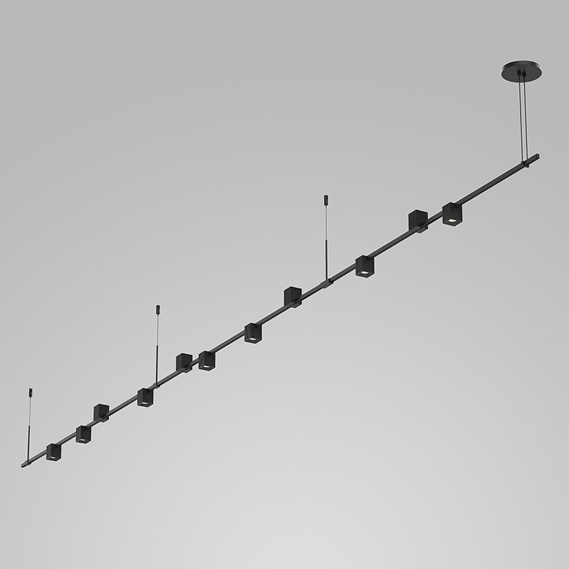 Suspenders 12"In-Line Linear, Satin Black - Transitional - Flush-mount ...