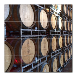 Wine Ceramic Tile Wall Mural HZ501214, 17" Wide x 17" High ...
