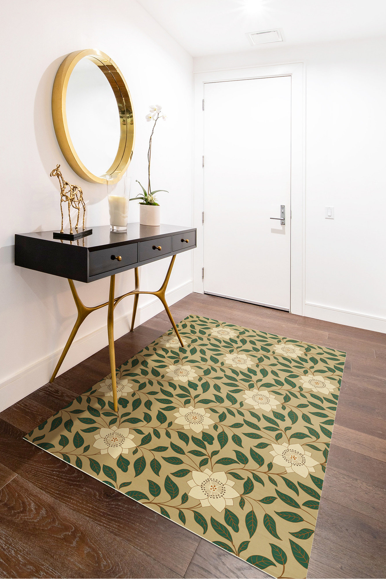 Joli Sol Virginia Vinyl Mat, 36x60 Rectangle - Contemporary - Area Rugs ...