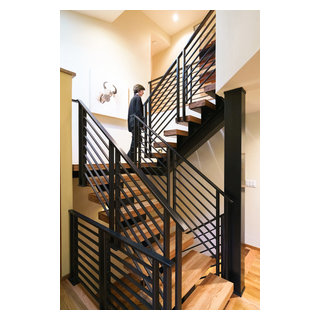 Euclid stair - Contemporary - Staircase - Denver - by Lawrence and ...