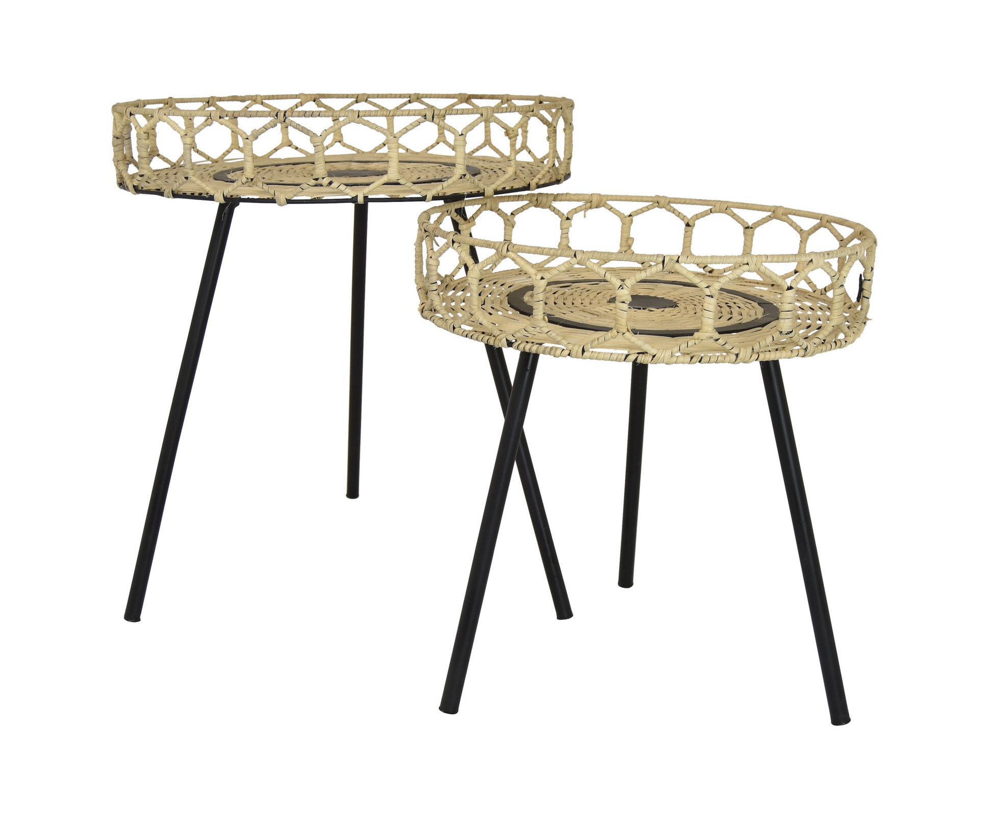 Plutus Brands Metal Side Table , White Metal Set Of 2 - Tropical ...