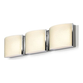 Sloane Textured Glass LED Vanity Series, 3-Light - Transitional ...