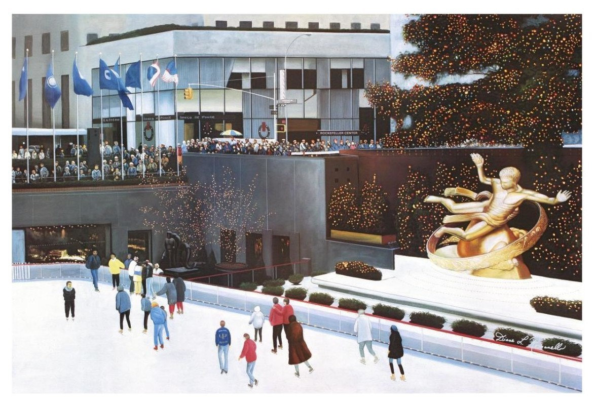 "Rockefeller Center" Digital Paper Print by Diane Romanello, 20"x14 ...