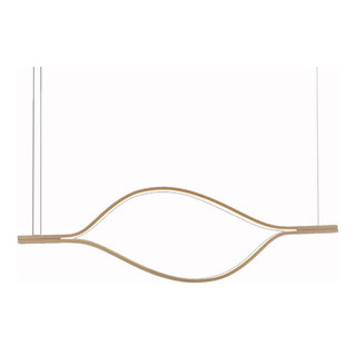 Kussnacht | Creative Gold Wave Chandelier for Dining Room, 39.4 ...