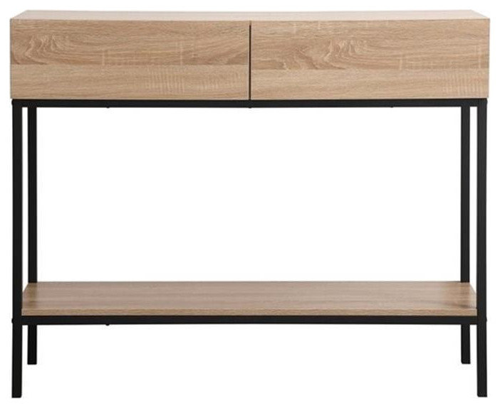 Elegant Decor Emerson 42" Metal and MDF Console Table in Black ...