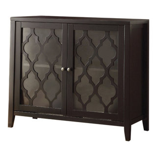 Benzara BM154273 Ceara Console Table With 2 Doors, Black ...