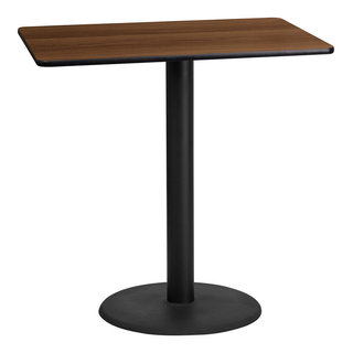 Flash Laminate Table Top, 18" Round Bar Height Base - Contemporary ...