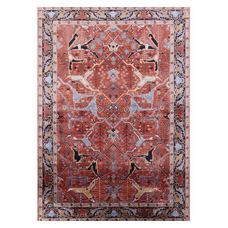 Ahgly Company Indoor Rectangle Mid-Century Modern Area Rugs, 5' x 7', 7 ...