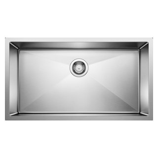 Blanco Precision Single Basin Stainless Steel Kitchen Sink 32" x 18 ...