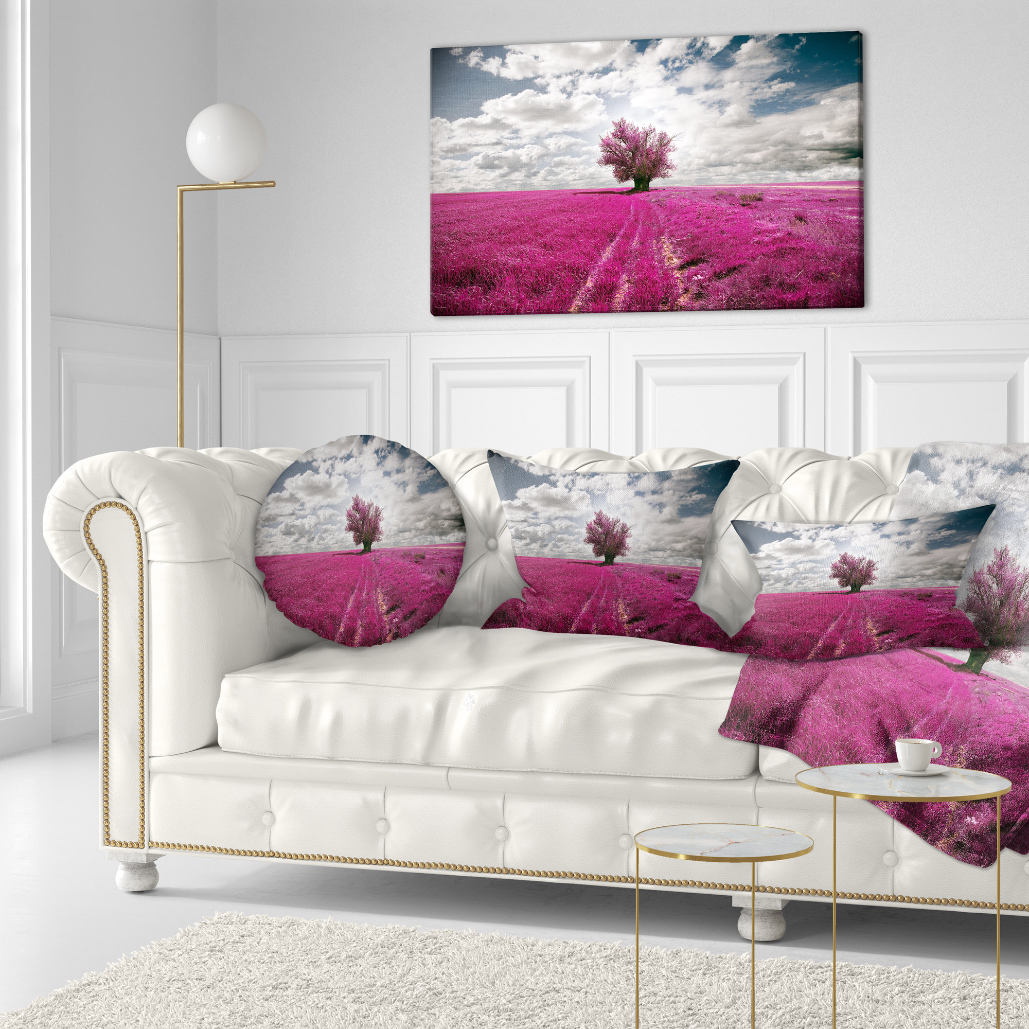 Purple Tree Dreamscape Landscape Photography Throw Pillow, 12"x20 ...