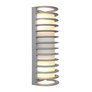 Bermuda LED Outdoor Bulkhead Wall Light, 17", Ribbed Frosted Glass ...