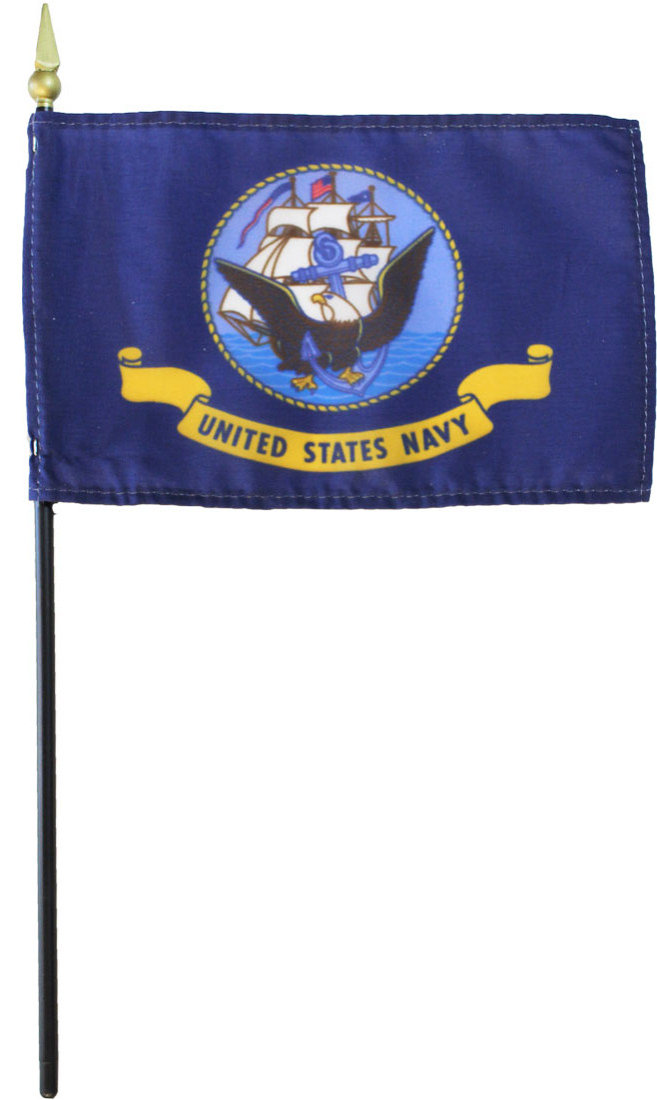Navy, 4"x6" Stick Flag - Traditional - Flags And Flagpoles - by ...