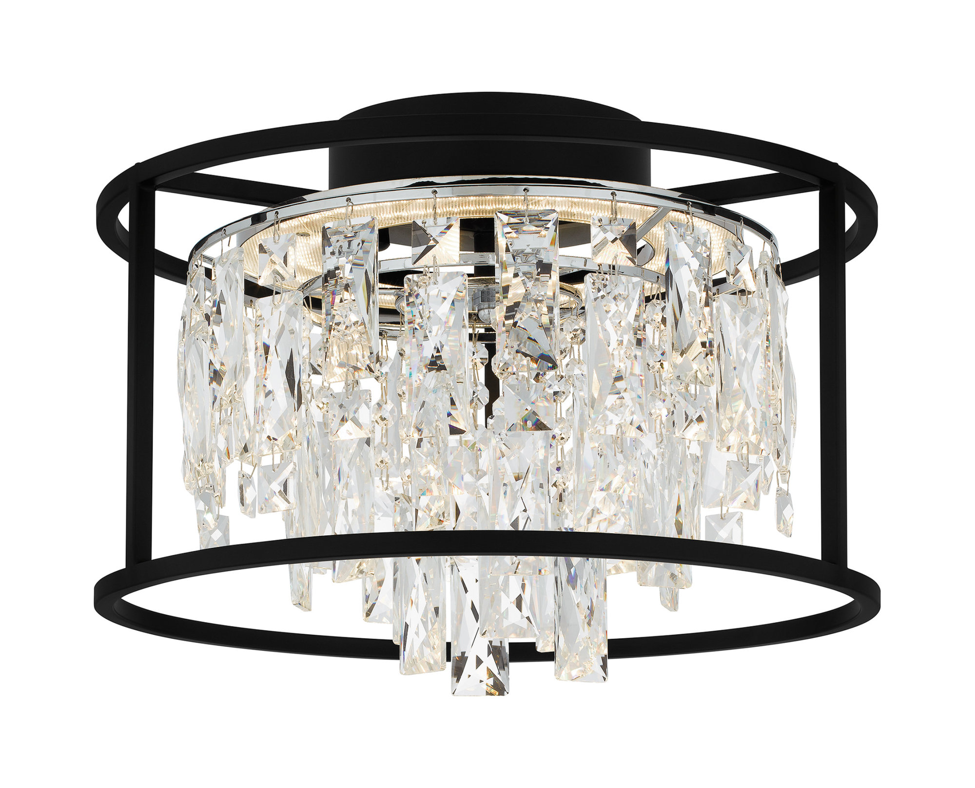 Quoizel PCBNC1615 Brillance 15"W LED Semi-Flush Drum Ceiling ...