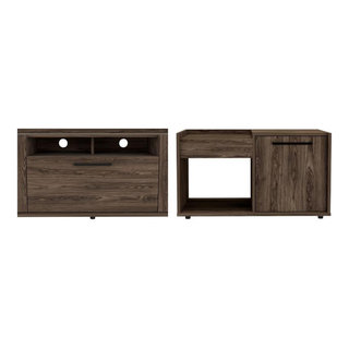 Home Square 2-Piece Set with Lyon Coffee Table & TV Stand in Dark ...