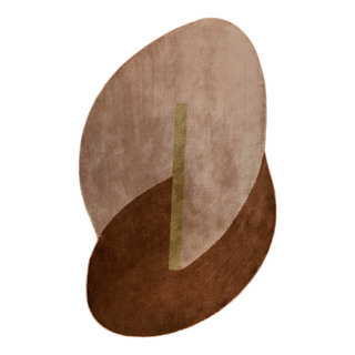 Organic Shaped Woven Rug 5' x 8', Zuiver Phila - Contemporary - Area ...