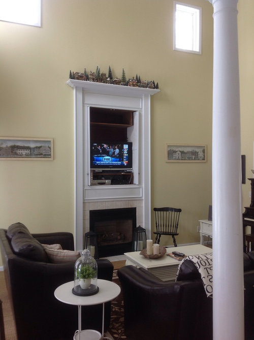 How to decorate 18 foot tall walls in living room | Houzz Forum