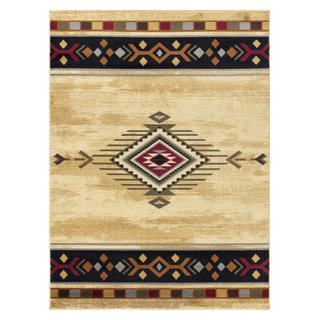 Yellowstone YLS4003 Cream 7 ft. 10 in. x 10 ft. 3 in. Southwest Area ...