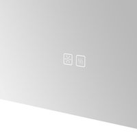 Madison LED Lighted Chamfer Frame Mirror, Defogger, Matte Black, 60"x36 ...