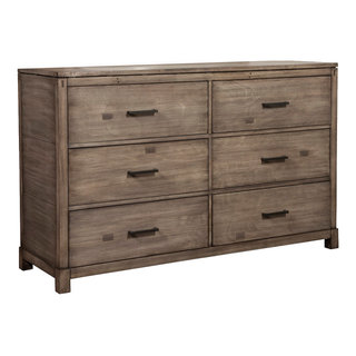 Sydney 6 Drawer Dresser, Weathered Grey - Transitional - Dressers - by ...