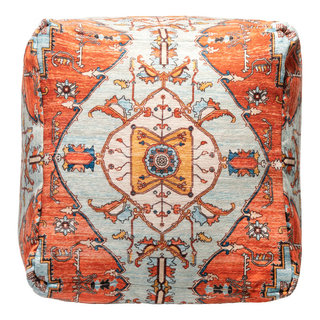 nuLOOM Imperial Medallion Pouf, 18" Hx18" Wx18" D - Mediterranean - Floor Pillows And Poufs - by ...