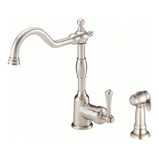 Opulence Single Handle Kitchen Faucet w/ Spray Chrome - Traditional ...