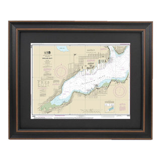 Poster Size Framed Nautical Chart, Sinclair Inlet - Traditional ...