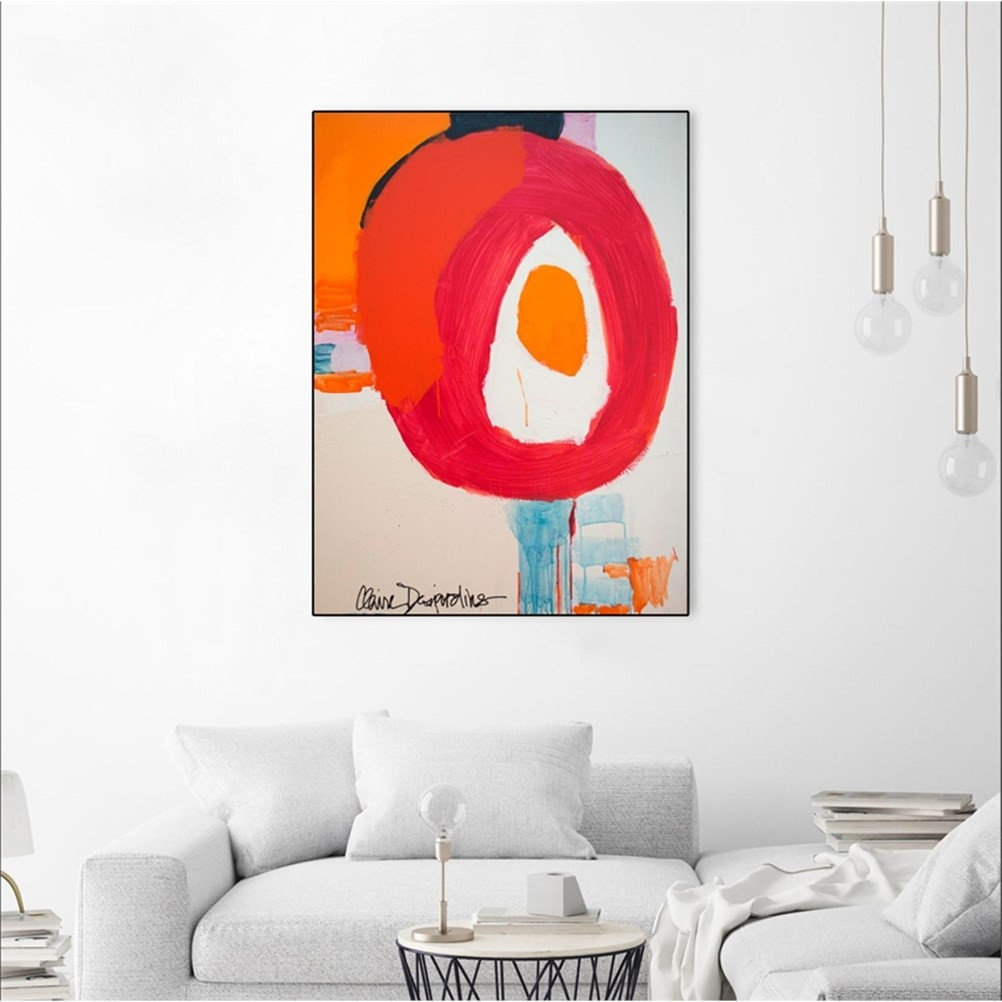 Giant Art Canvas 30x40 Lets Go For A Swim Framed in Red - Contemporary ...