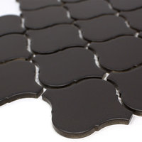 11"x9.5" Kenzie Porcelain Mosaic Tile Sheet, Chocolate - Mediterranean ...