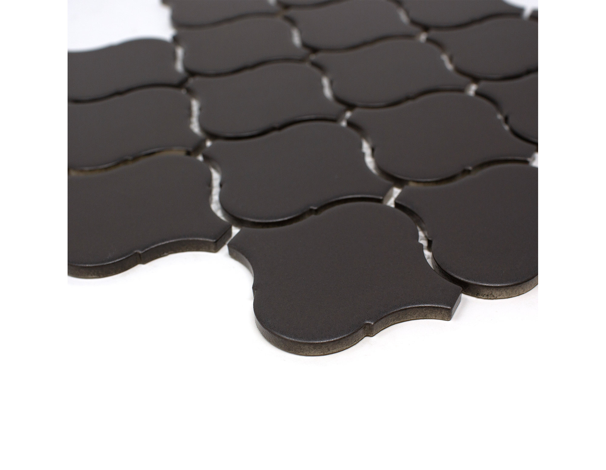11"x9.5" Kenzie Porcelain Mosaic Tile Sheet, Chocolate - Mediterranean ...