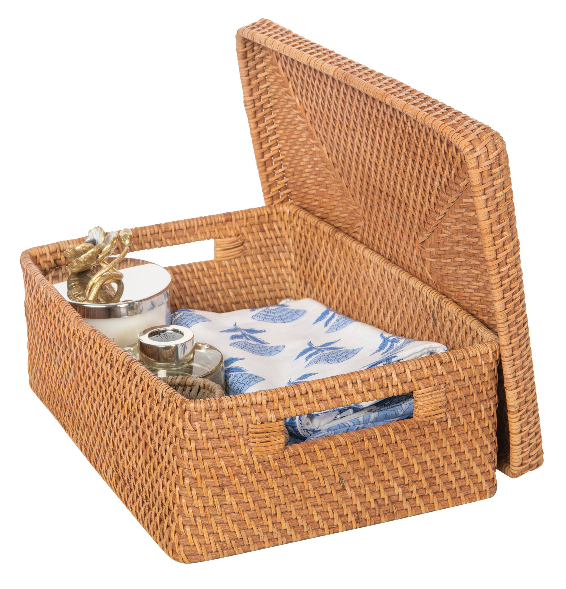 Loma Rattan Storage Box and Shelf Storage Basket - Tropical - Storage ...