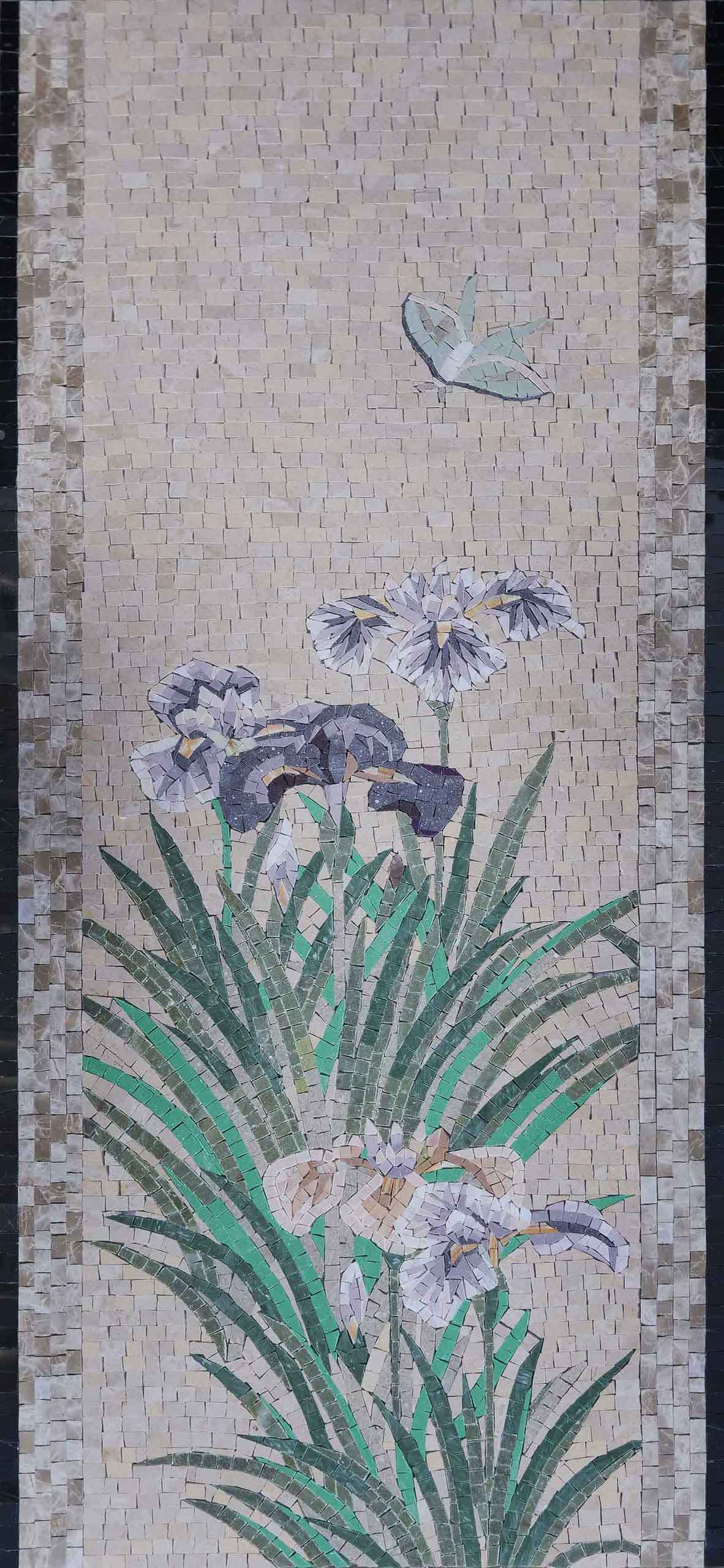 Lily of the Nile - Mosaic Artwork, 30" x 71" - Contemporary - Tile ...