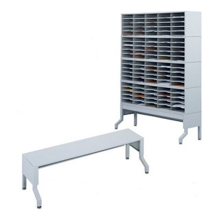 Scranton & Co Metal Satellite Mail Station Base in Gray - Contemporary ...