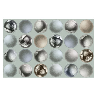 Mattel Grey Sphere Wallpaper - Contemporary - Wallpaper - by Brewster ...