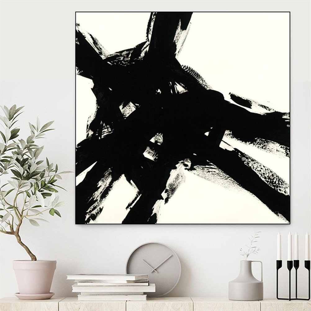 Giant Art Canvas 20x20 Shadow Complex Framed in Multi-Color ...