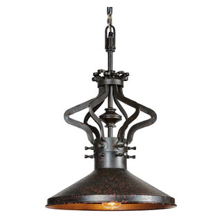 Black Brass Iron Steam Punk Pendant Light - Industrial - Pendant ...