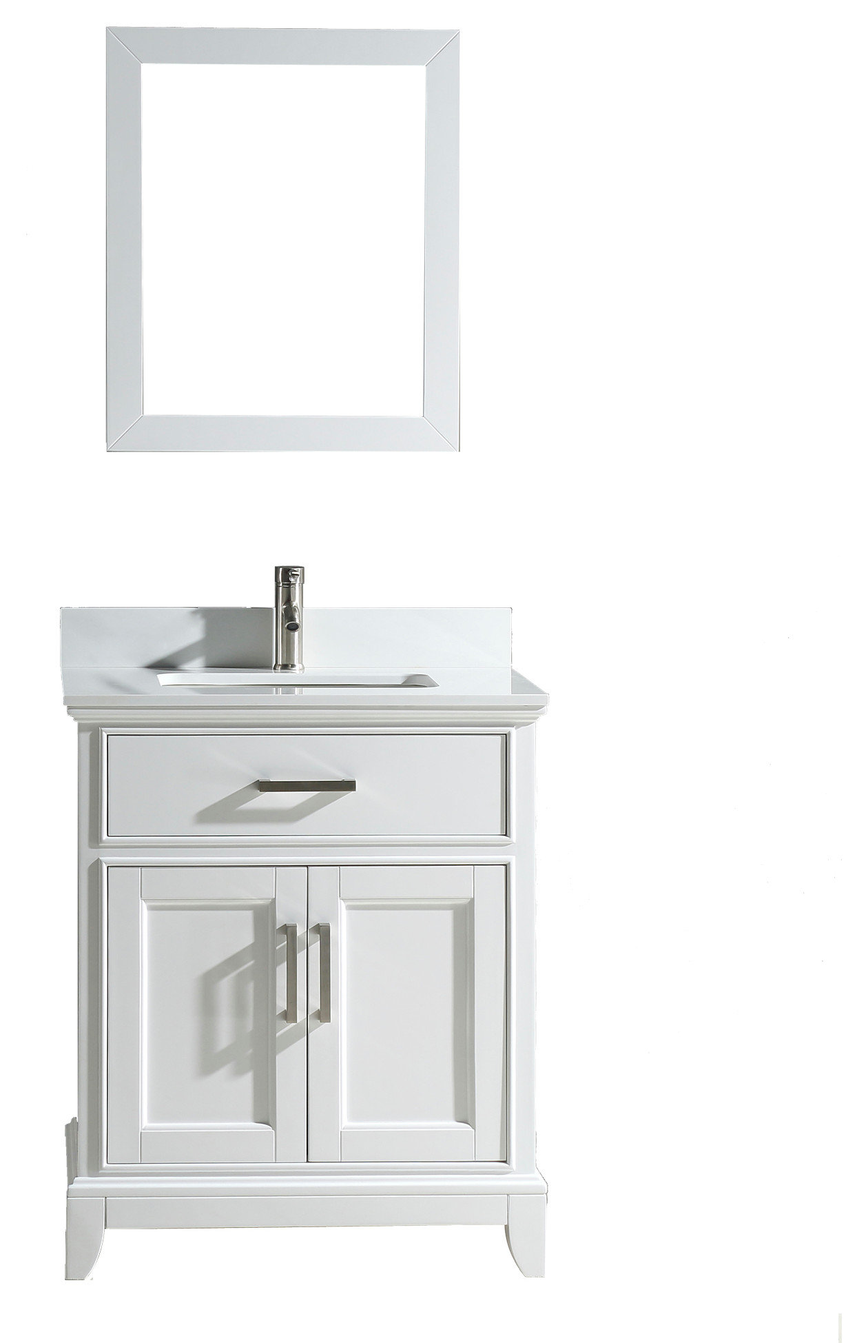 30" sl sink vanity set with phoenix stone top, soft closing doors ...