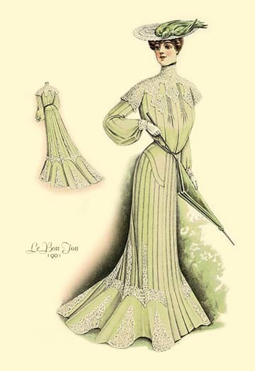 Le Bon Ton: in Green, 20" x 30" - Traditional - Prints And Posters - by ...