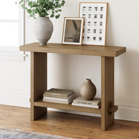 Farmhouse Console Table, Elegant Design With Rectangular Wooden Top ...