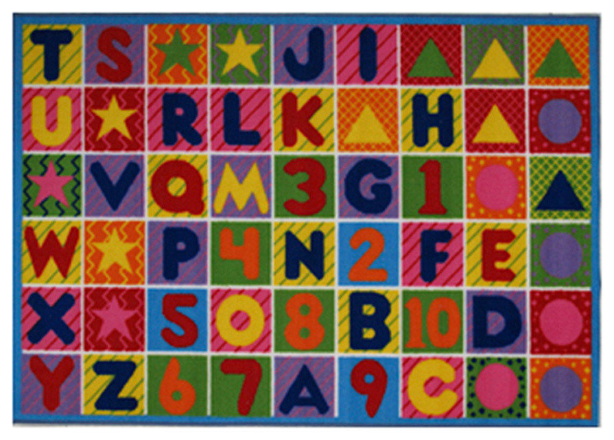 Fun Rugs Fun Time Collection Numbers and Letters Area Rug, 5.25'x7.5 ...